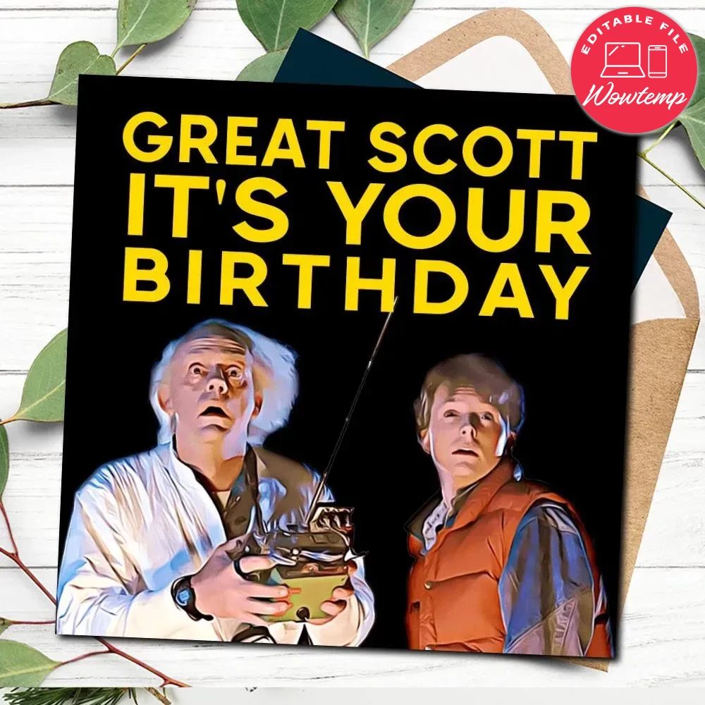 Back to the Future Birthday Card DIY | Wowtemp Back to the Future Birthday Card DIY | Wowtemp