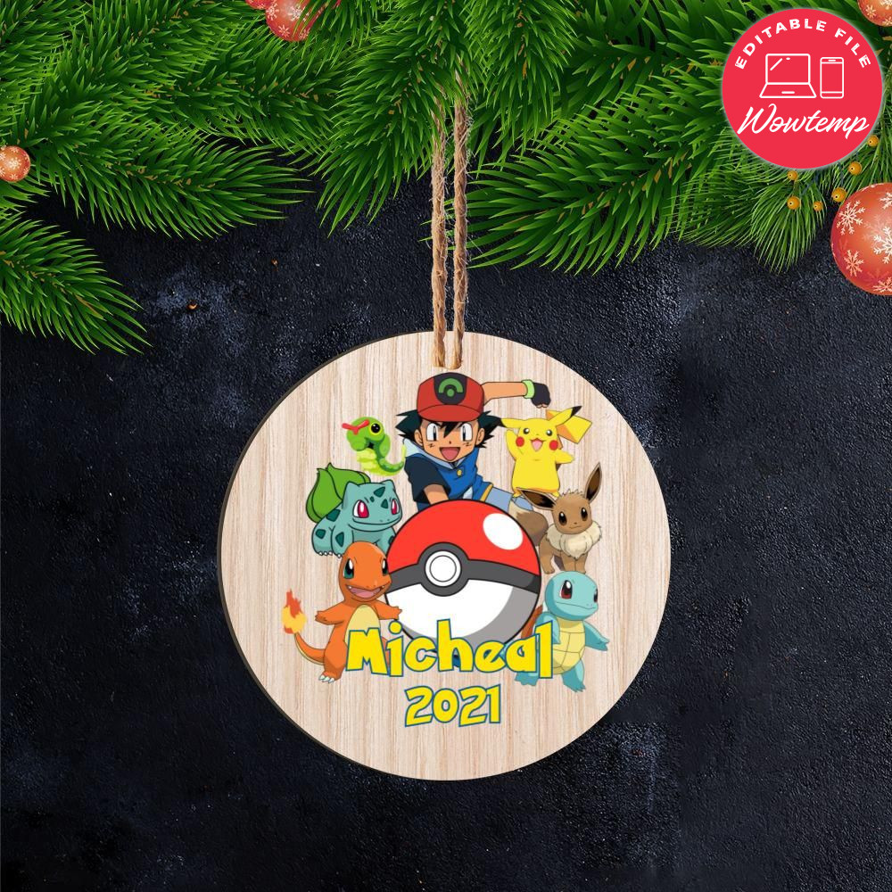 Pokemon Christmas Wood Ornament Gift | Wowtemp