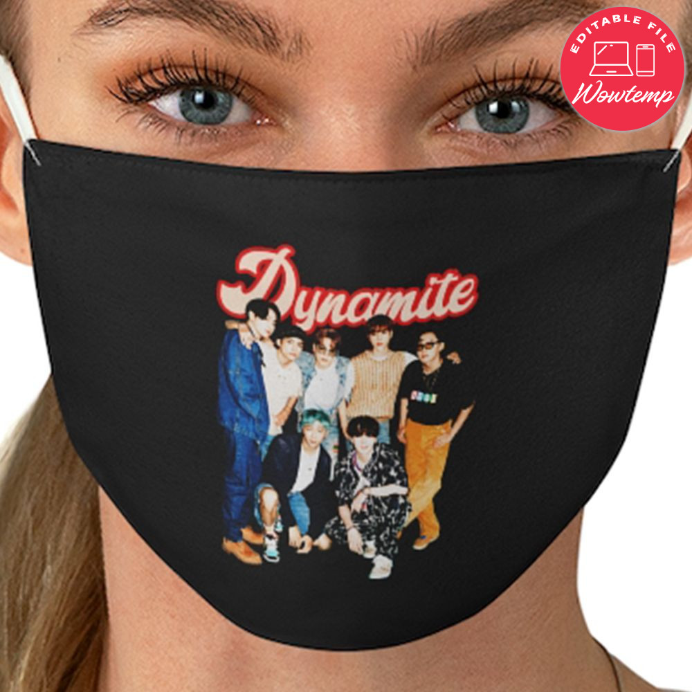 BTS Dynamite Group Washable Face Mask | Wowtemp