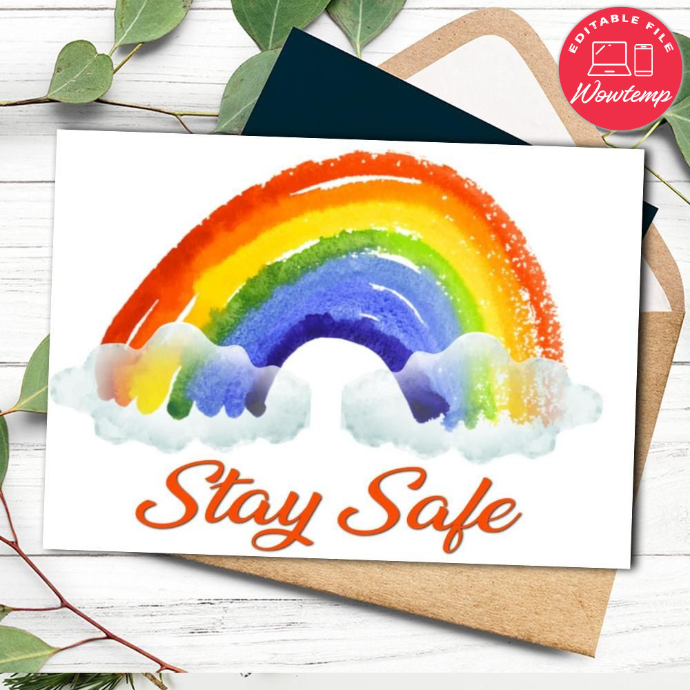 Rainbow Stay Safe Card | Wowtemp