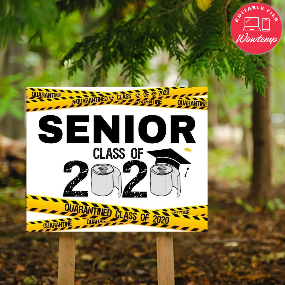 Printable Class of 2020 Yard Sign Instant Download | Wowtemp
