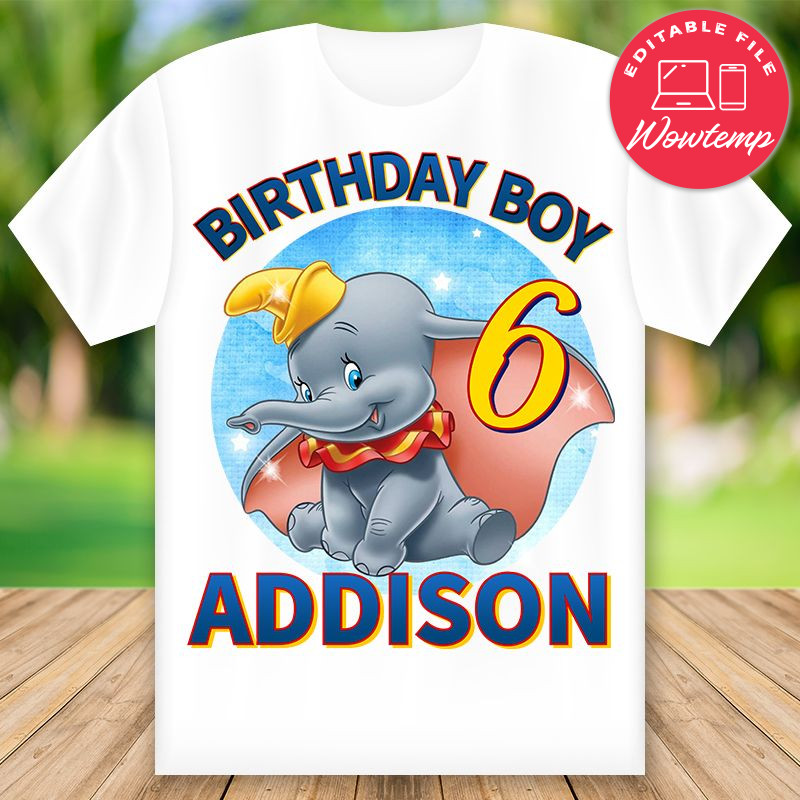 Printable Dumbo Custom Shirt Template Instant Download | Wowtemp