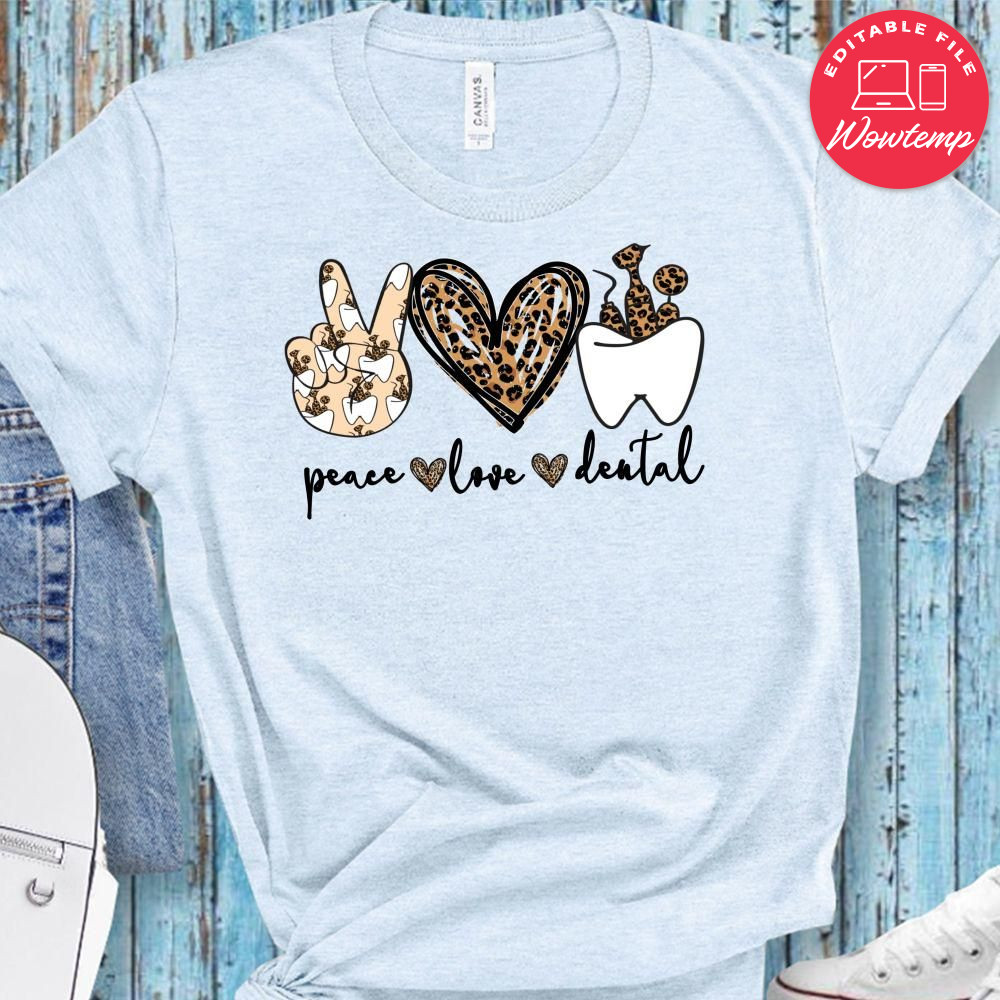 Peace love Dental PNG file template | Wowtemp