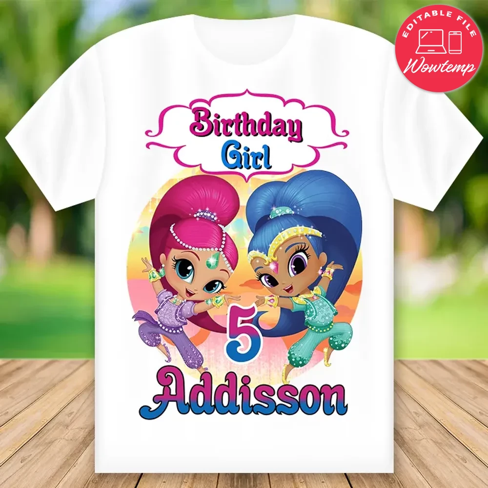 Printable Shimmer and Shine Custom Shirt Template DIY | Wowtemp