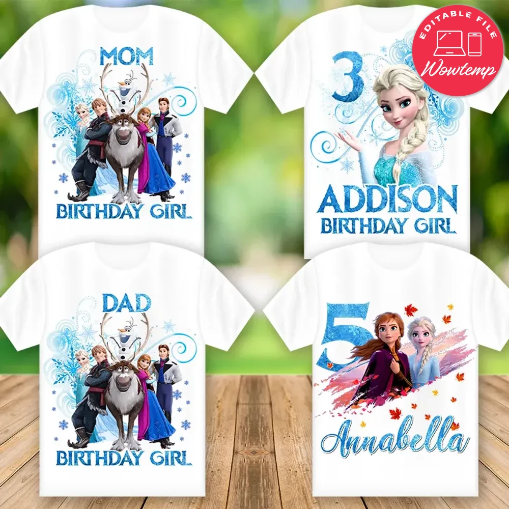 Printable Frozen 2 Birthday Shirt For Family Digital File DIY | Wowtemp
