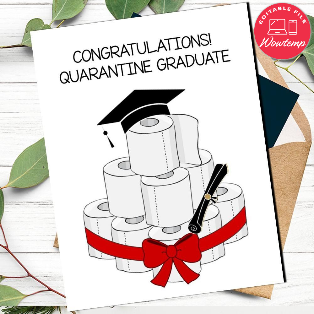 Congratulation Quarantine 2020 Graduate Card DIY | Wowtemp