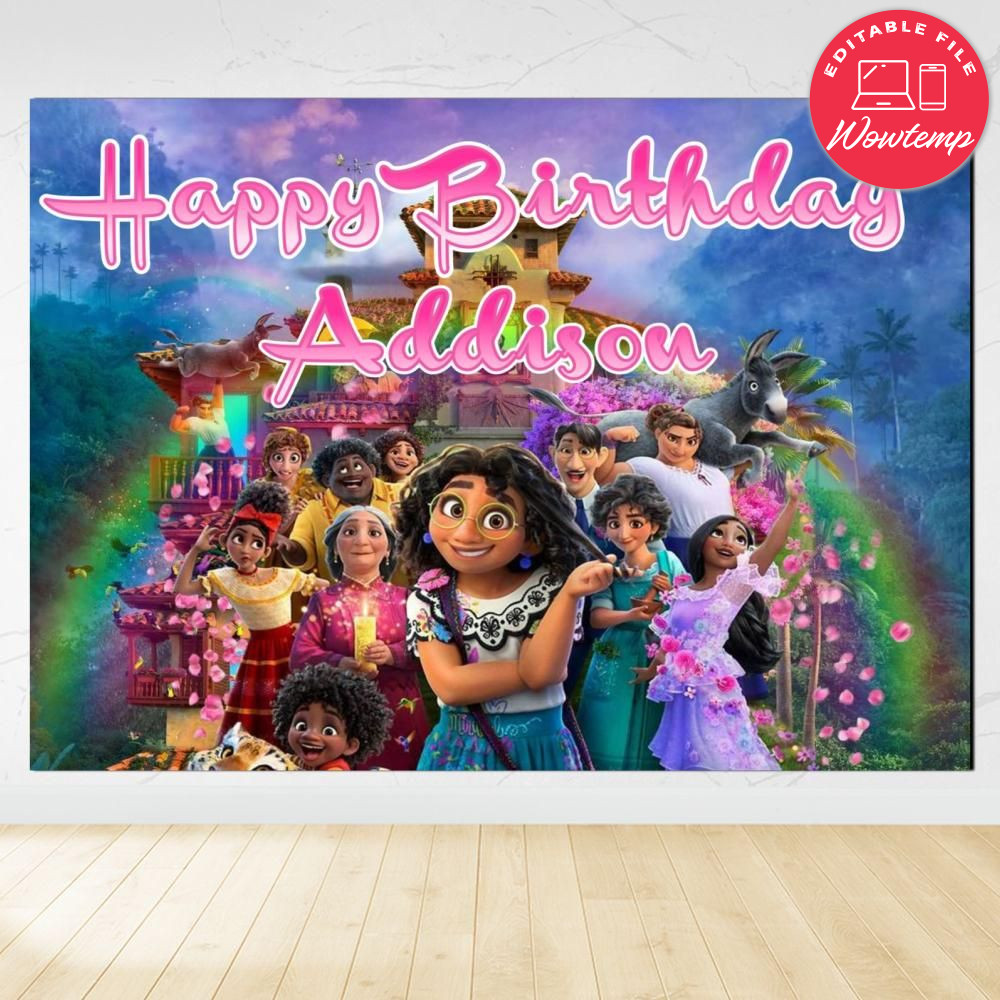 Printable Encanto Backdrop Digital File DIY | Wowtemp