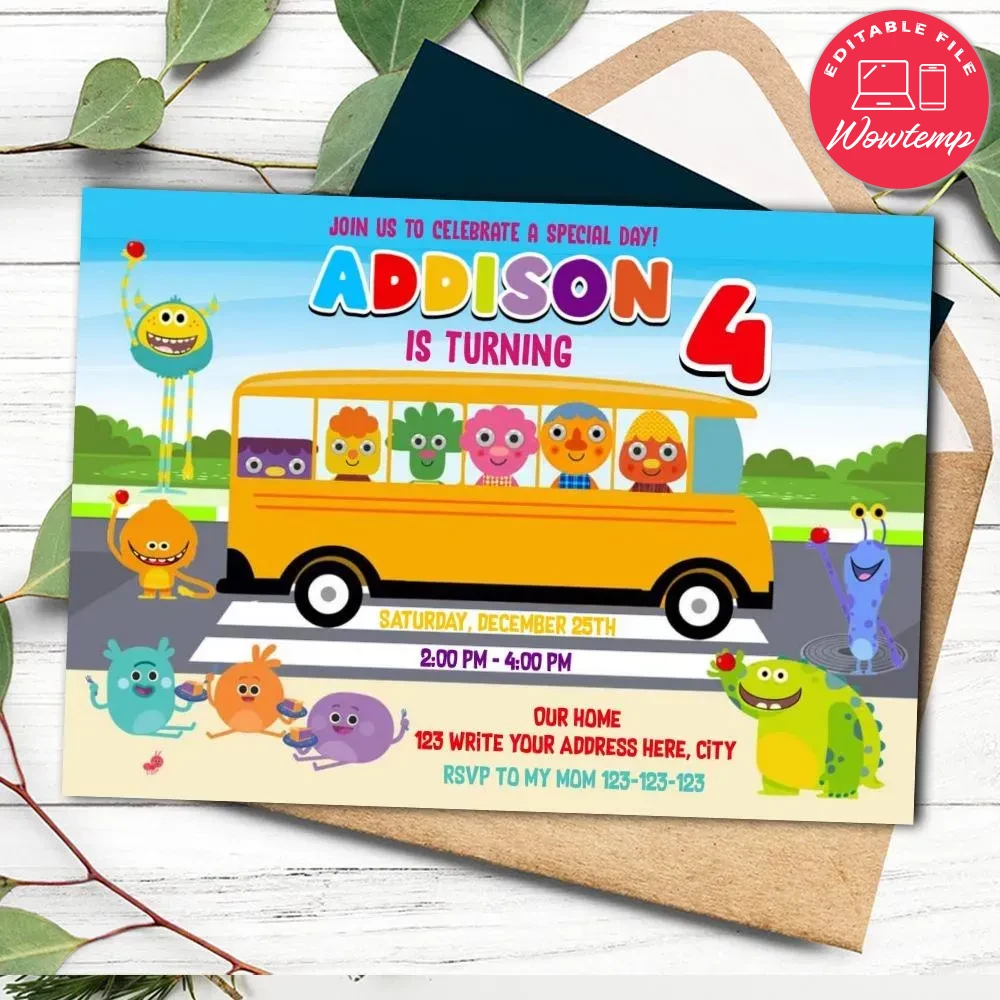 Noodle and pals Invitation Template to Print at Home | Wowtemp