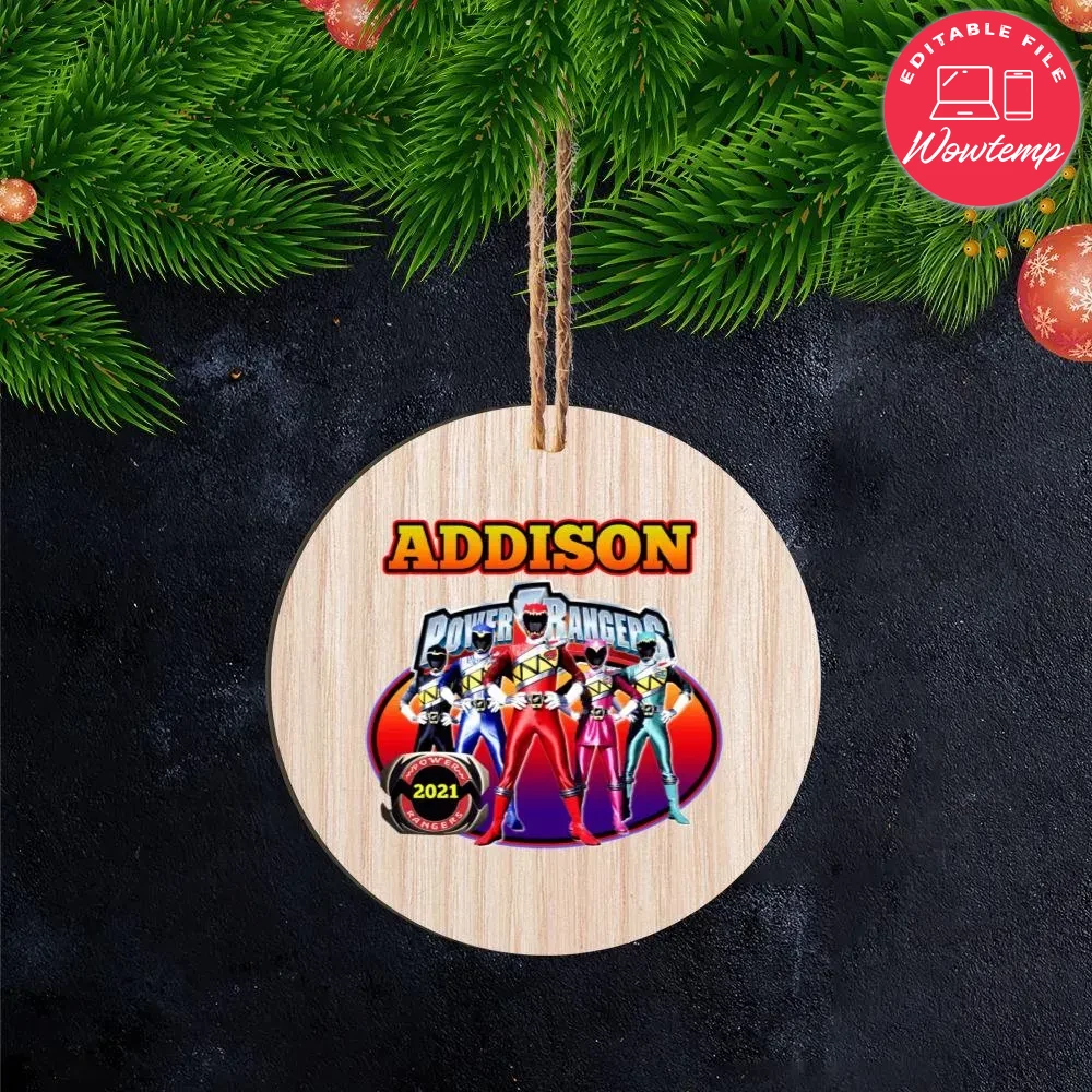 Power Rangers Christmas Wood Ornament Gift | Wowtemp