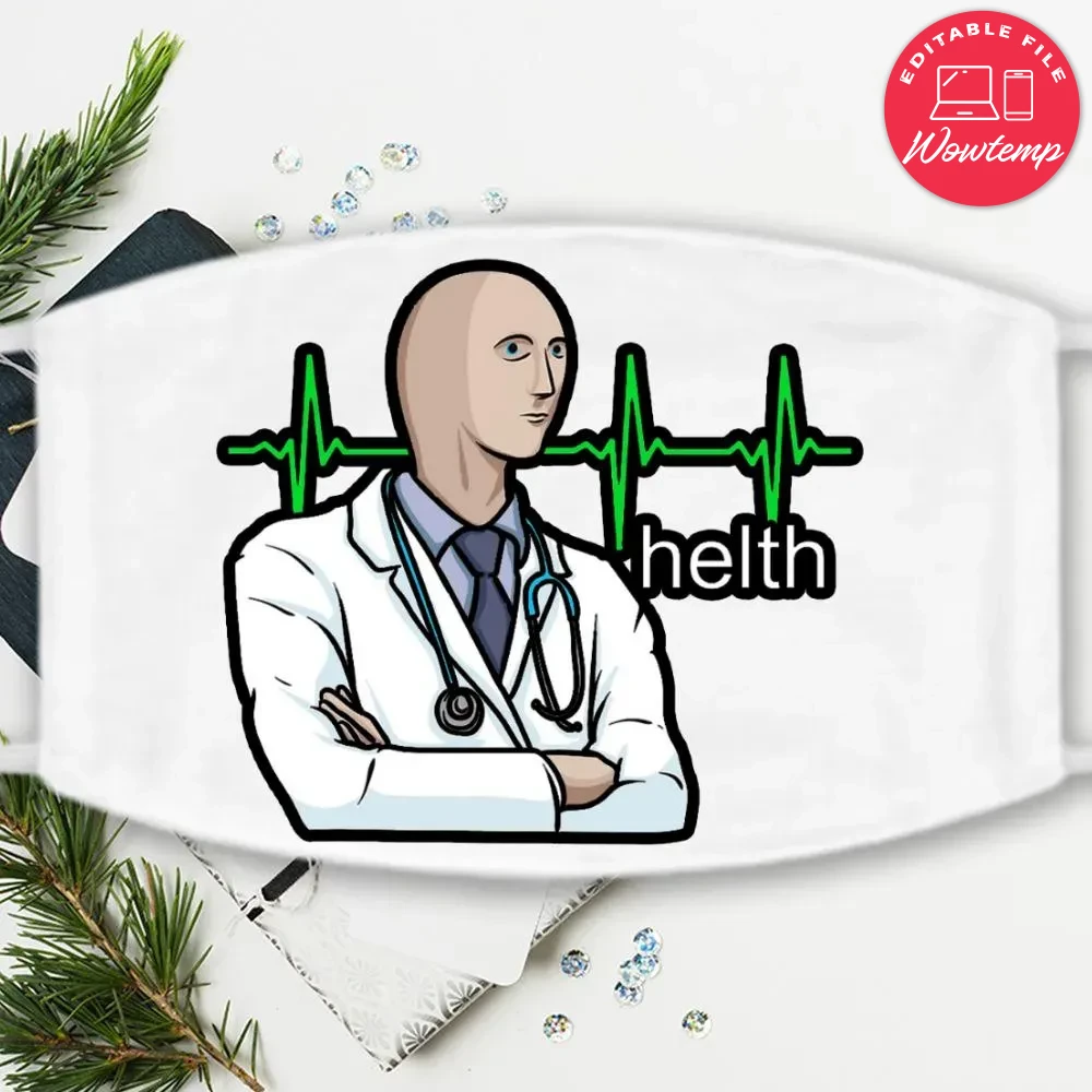 Helth Meme Man Doctor Face Mask | Wowtemp