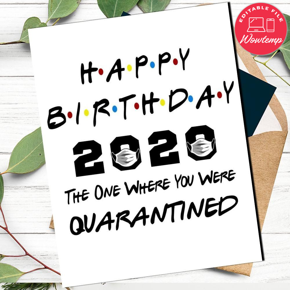 Birthday Messages in Quarantine Funny Card DIY | Wowtemp
