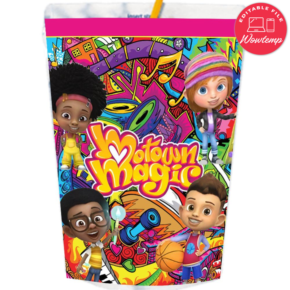 Magic Motown Capri Sun Labels Digital File Printable | Wowtemp
