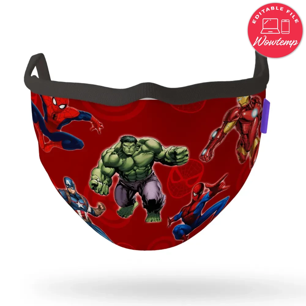 Printable Avengers Face Mask Digital File Instant Download | Wowtemp