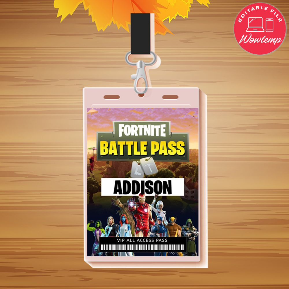 Avenger Battle Pass Customizable Template | Wowtemp