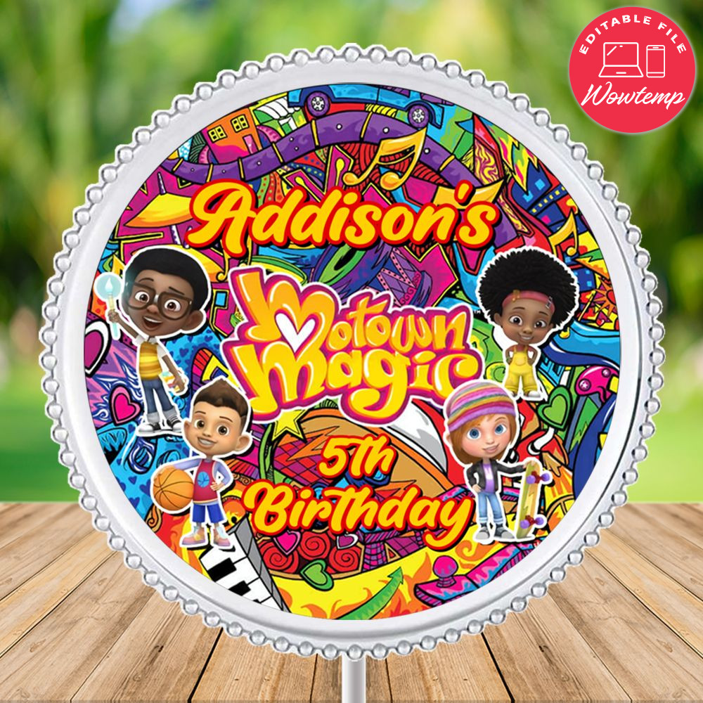 Magic Motown Charger Plate Label Template DIY | Wowtemp