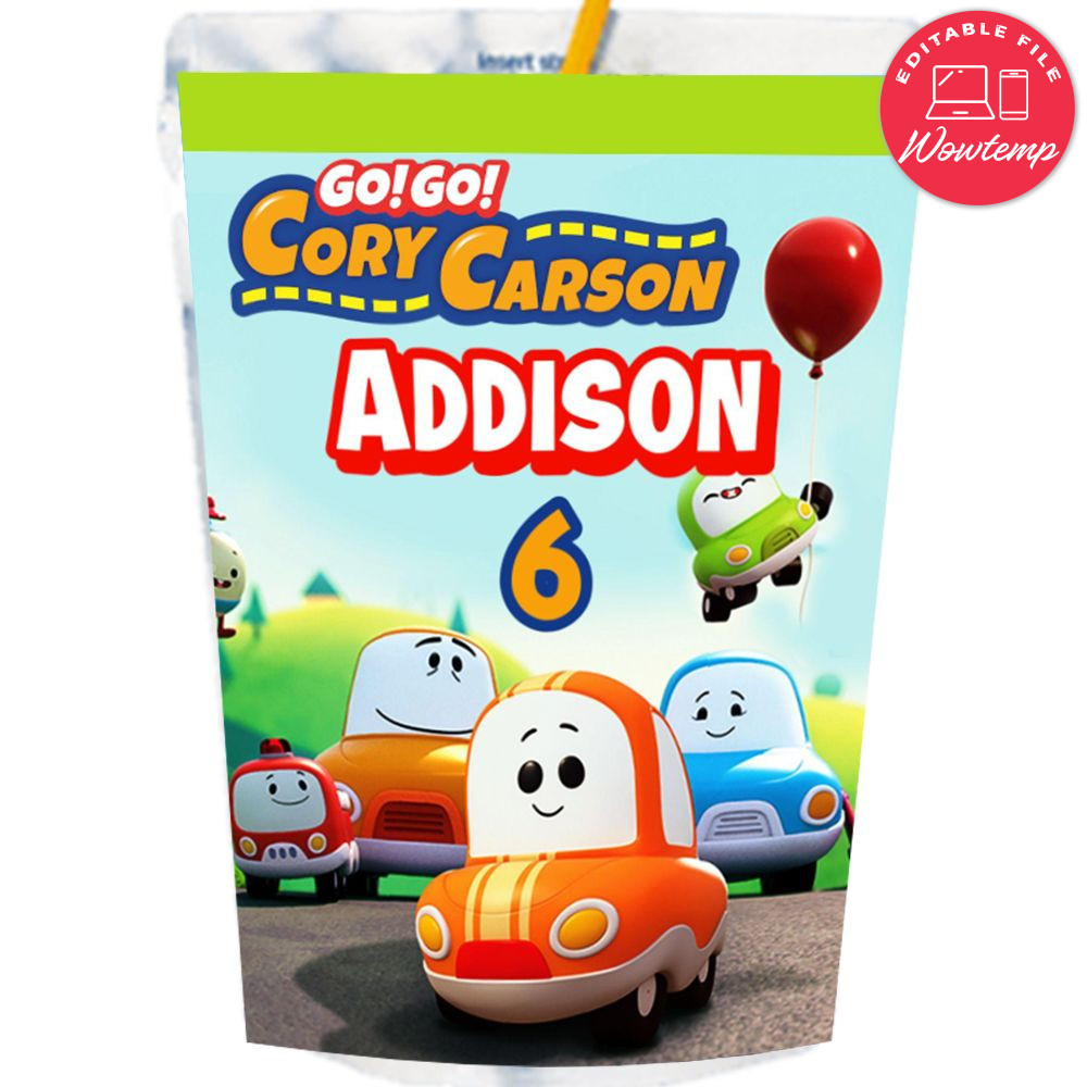 Go go cory carson Capri Sun Labels Digital File Printable | Wowtemp