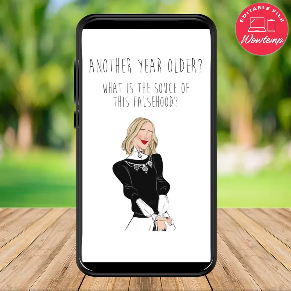 Electronic Moira Rose Funny Happy Birthday Electronic Invite Card DIY ...