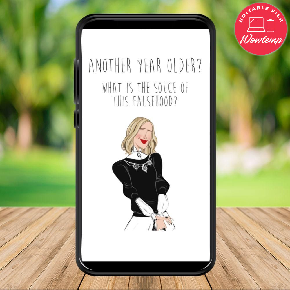 Electronic Moira Rose Funny Happy Birthday Electronic Invite Card DIY ...