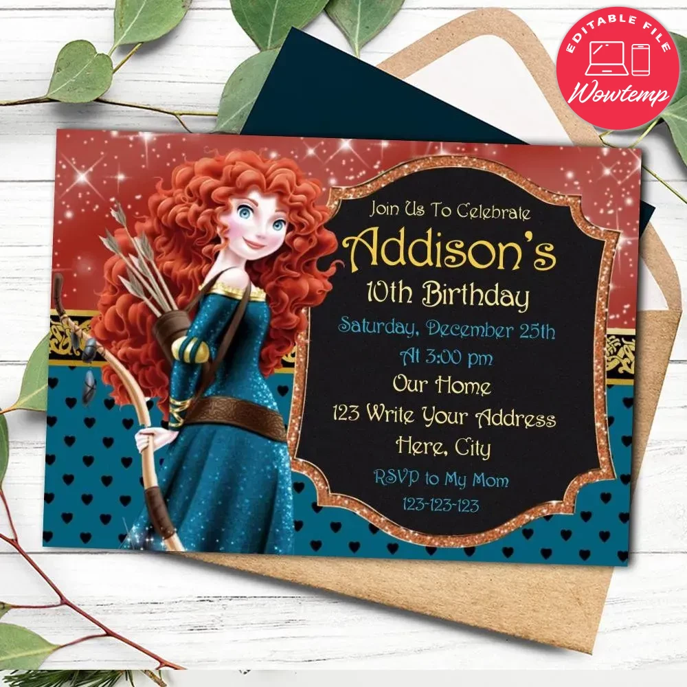Brave Invitation Template Instant Download | Wowtemp