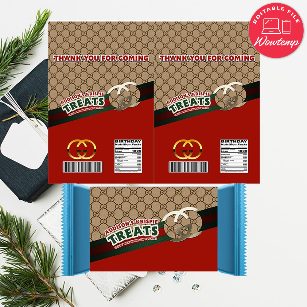 Gucci Rice Krispie Treat Digital File Printable DIY | Wowtemp