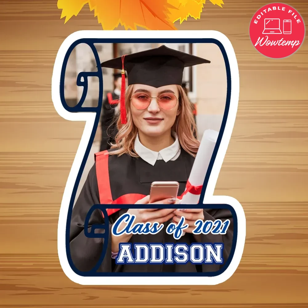 Graduation Fans Template Customizable DIY | Wowtemp