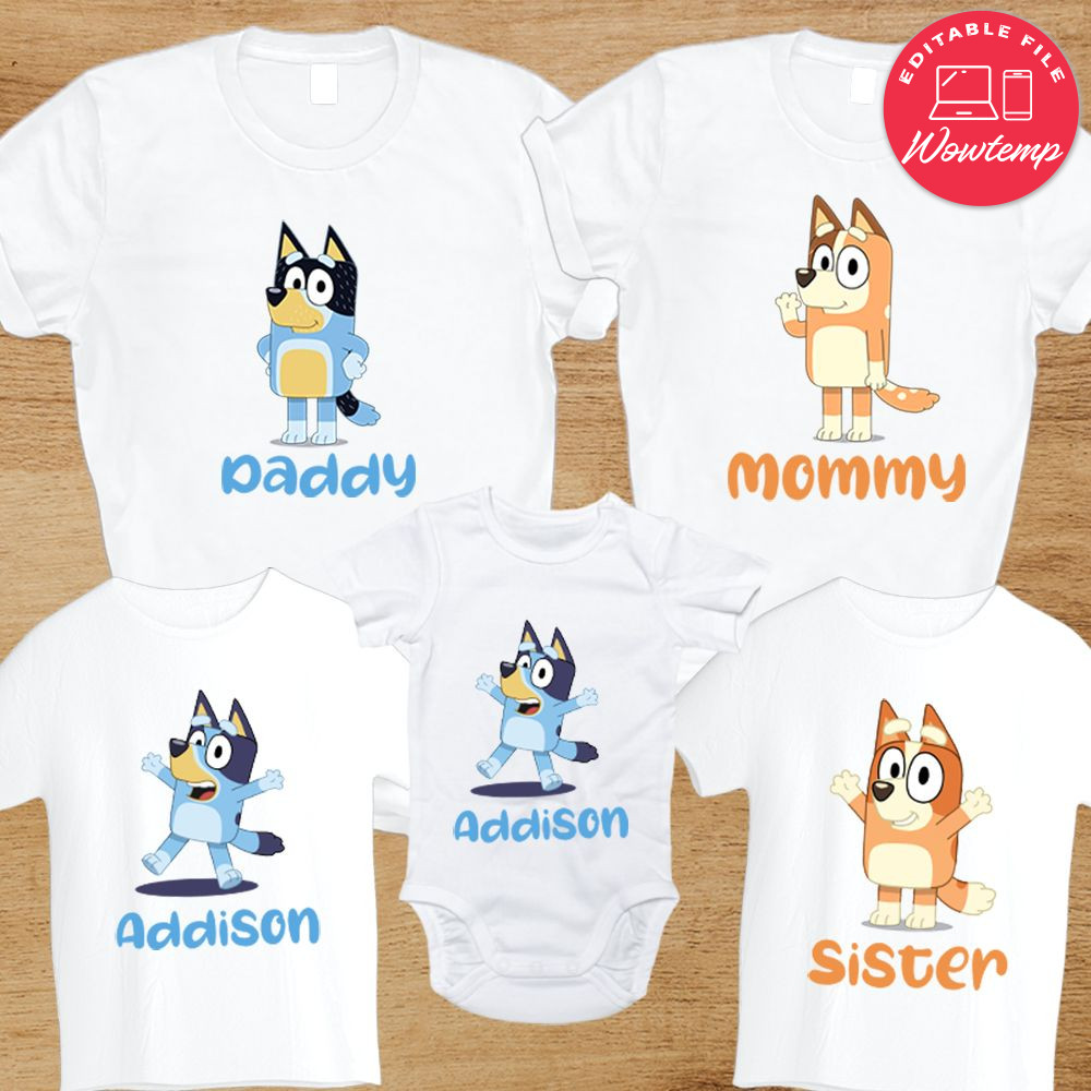 Bluey Family Matching Shirts | Wowtemp