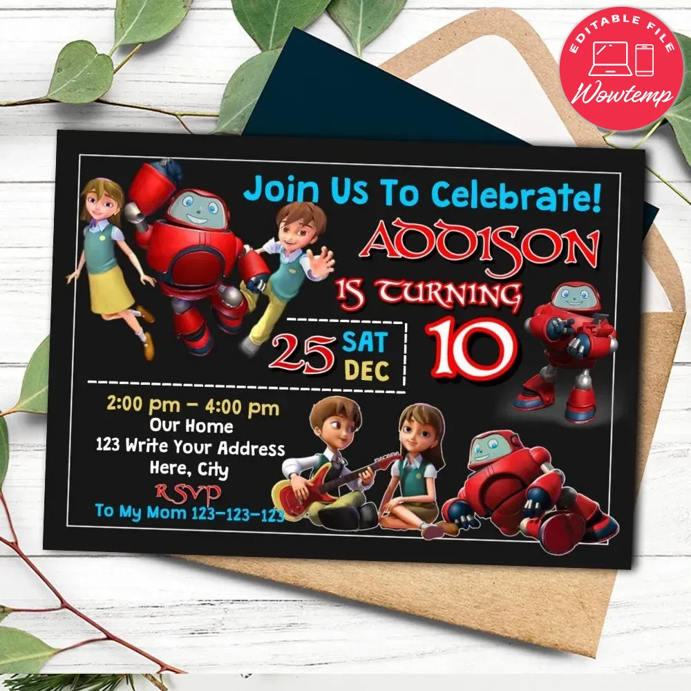 Superbook Birthday Flyer Printable Instant Download | Zingtemp