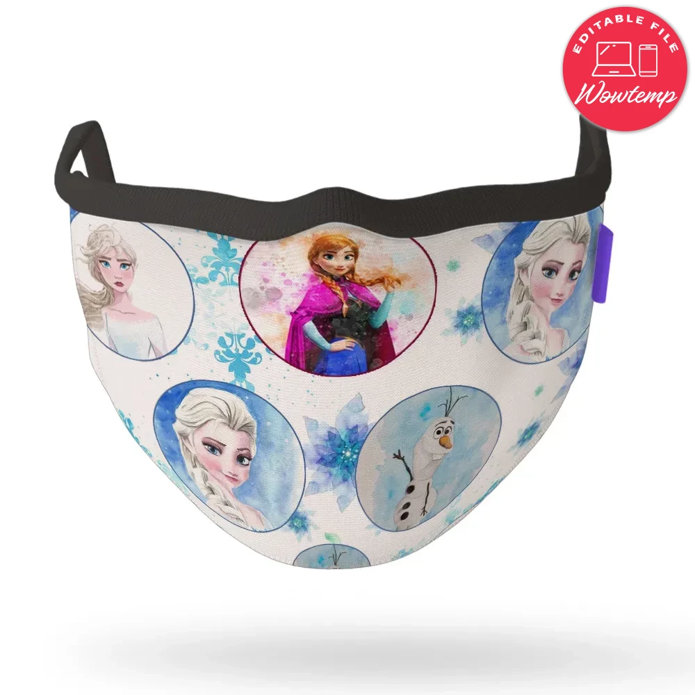 Printable Frozen Elsa & Anna Face Mask Digital File DIY | Zingtemp
