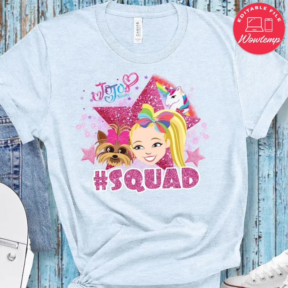 JoJo Siwa Squad T Shirt - JoJo Siwa Birthday Party Shirt | Wowtemp