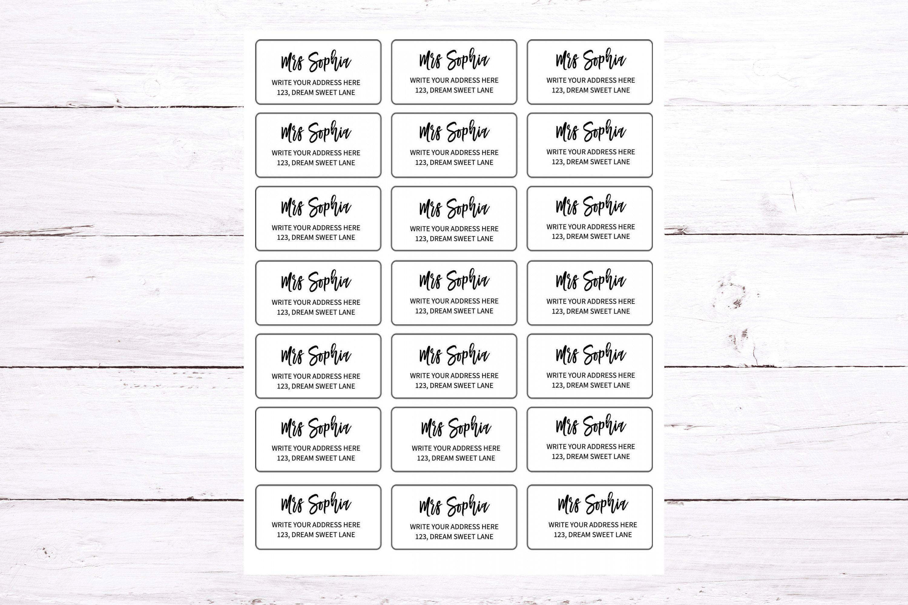 Printable Address Label Template | Wowtemp