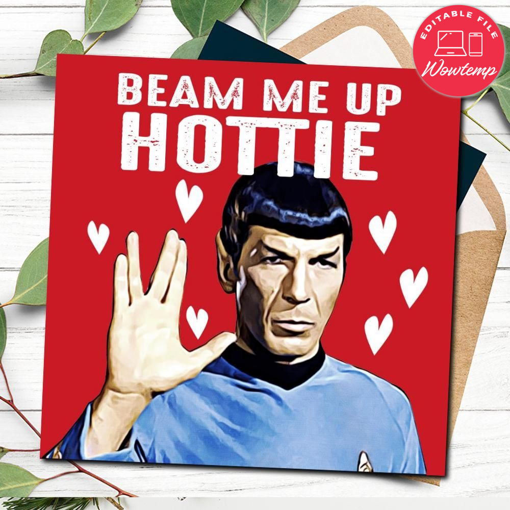 Beam Me Up Hottie Star Trek Anniversary Card DIY | Wowtemp