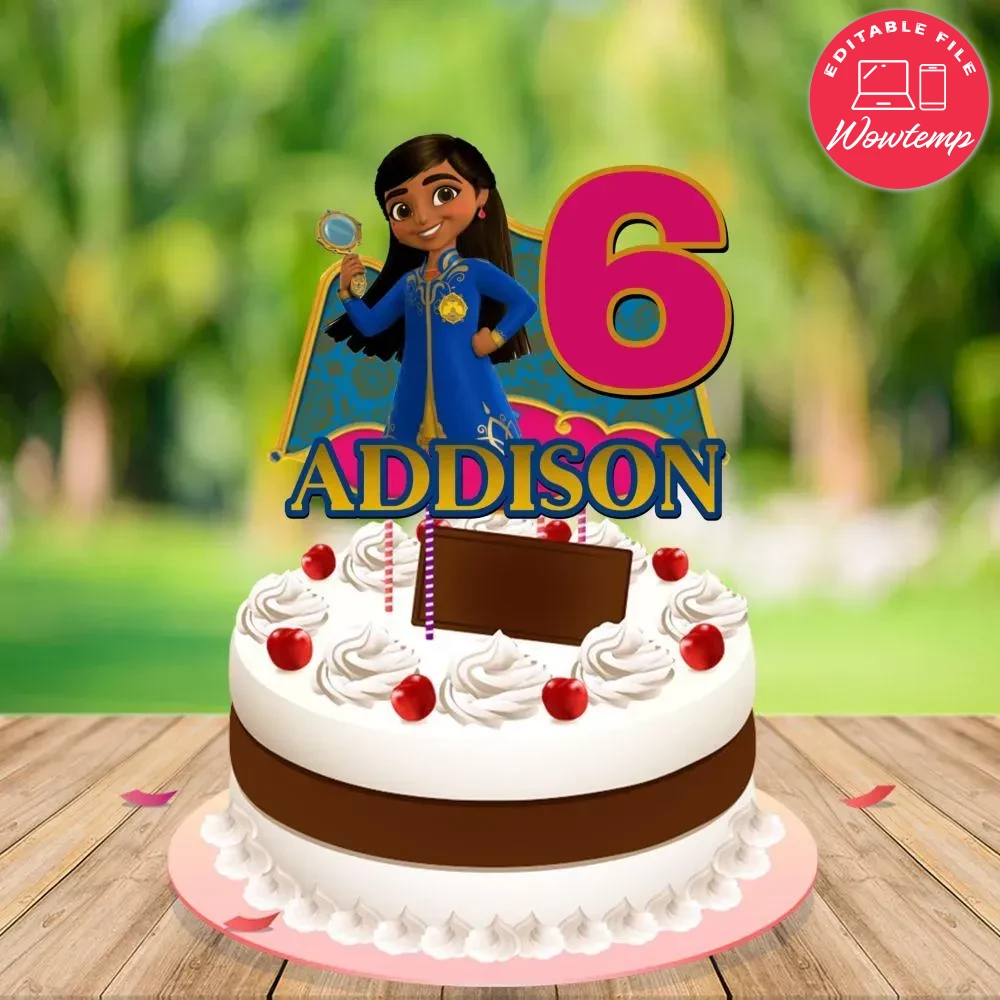 Mira Royal Detective Birthday Cake Topper Template Printable DIY | Wowtemp
