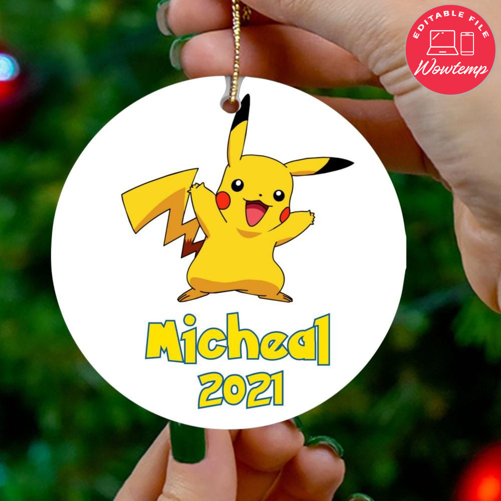 Pikachu Pokemon Christmas Acrylic Ornament Gift | Wowtemp