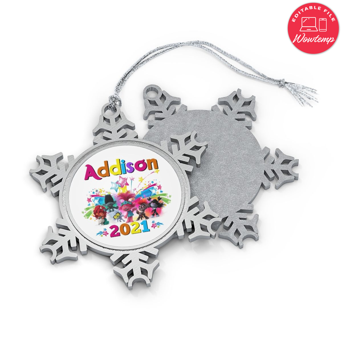 Trolls 2 Pewter Snowflake Ornament Gift | Wowtemp