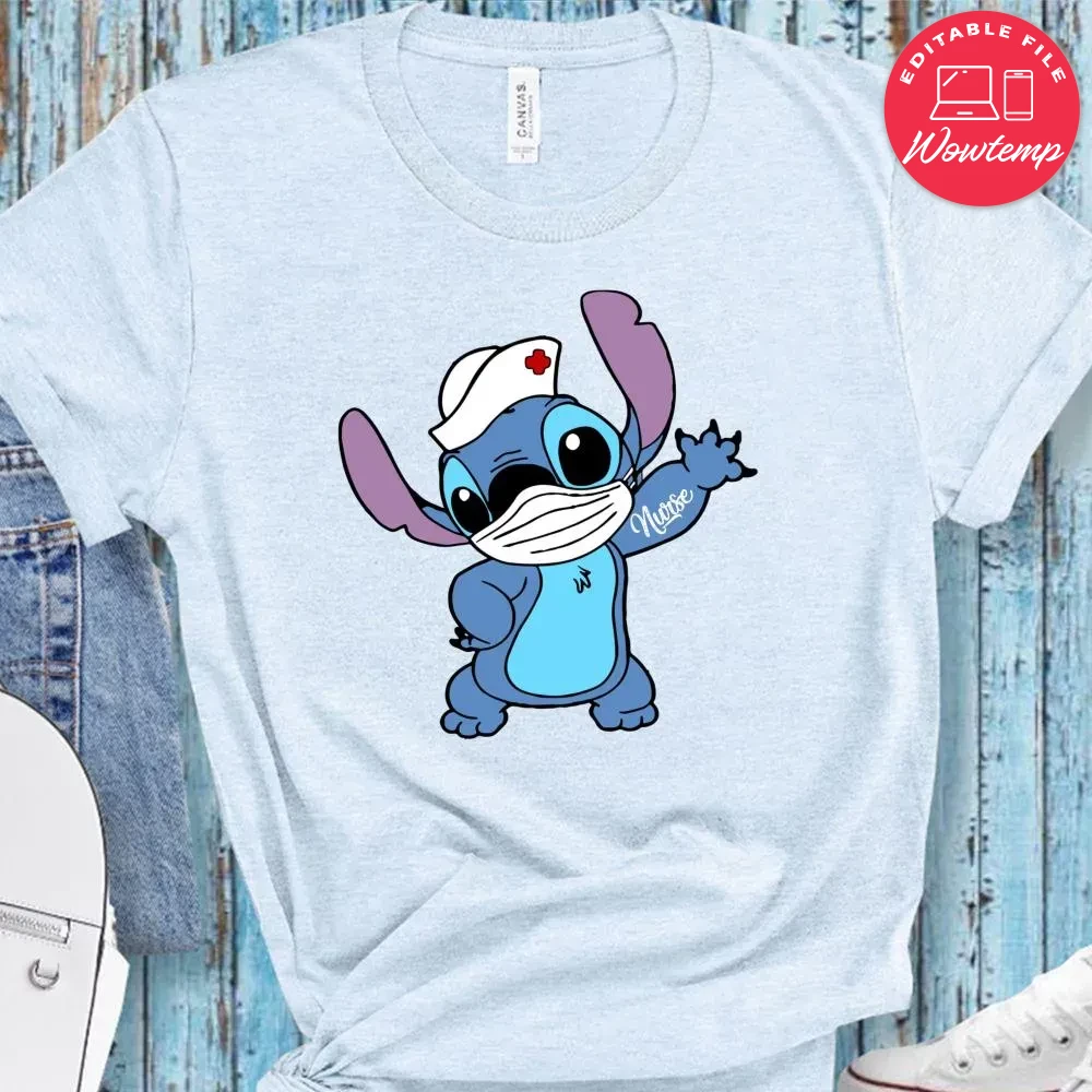 Cute Stitch Nurse Shirt | Wowtemp