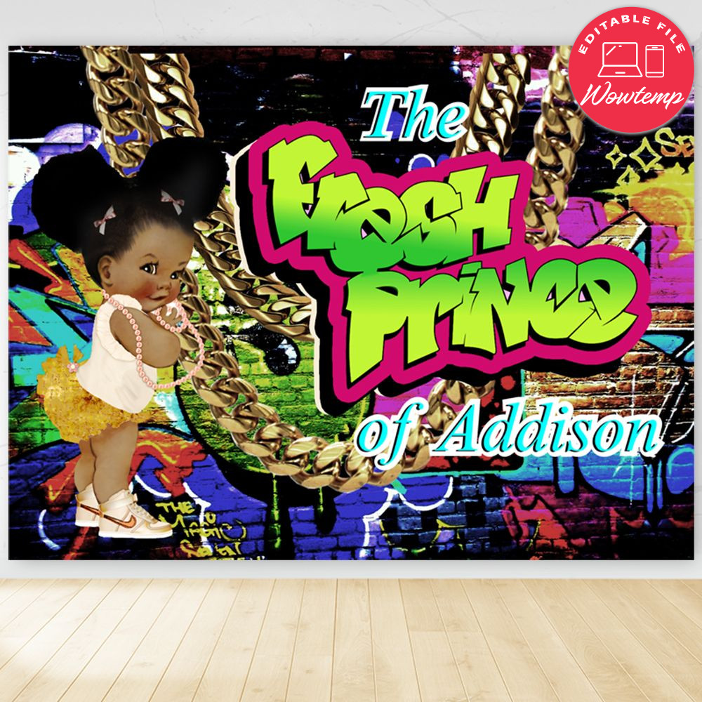 Girl The Fresh Princess Backdrop Digital File DIY | Wowtemp