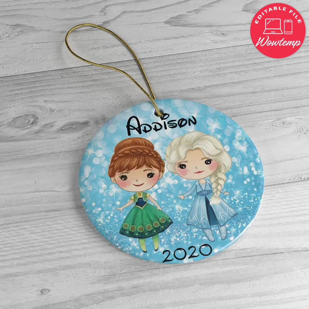 Elsa & Anna Frozen Christmas Ornament Gift | Wowtemp