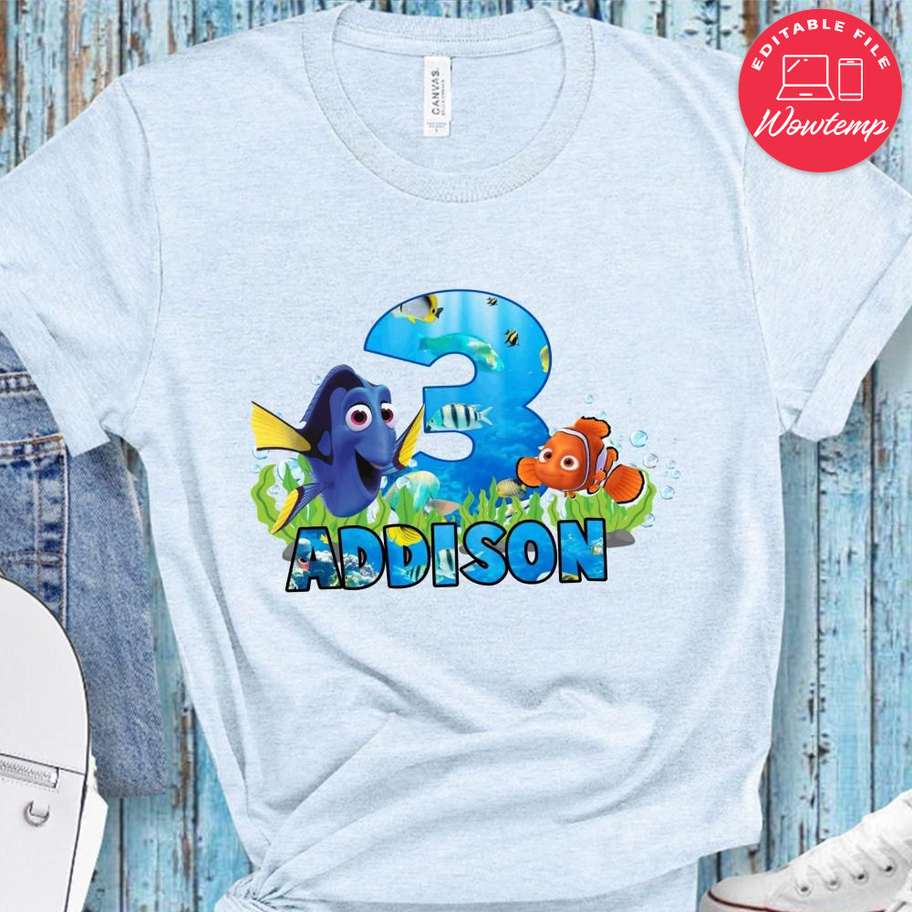 Custom Finding Nemo Birthday Shirt for Kid | Wowtemp
