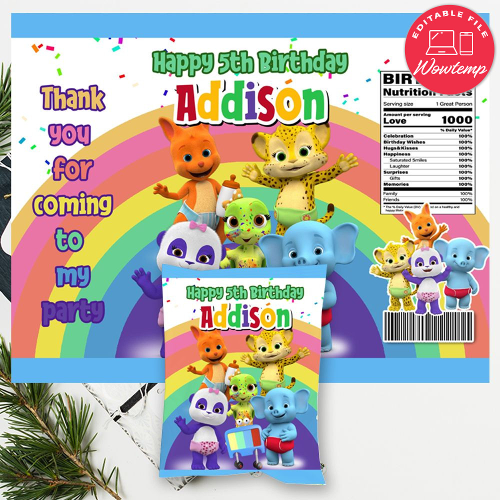Word Party Chip Bag Digital File Printable DIY | Wowtemp