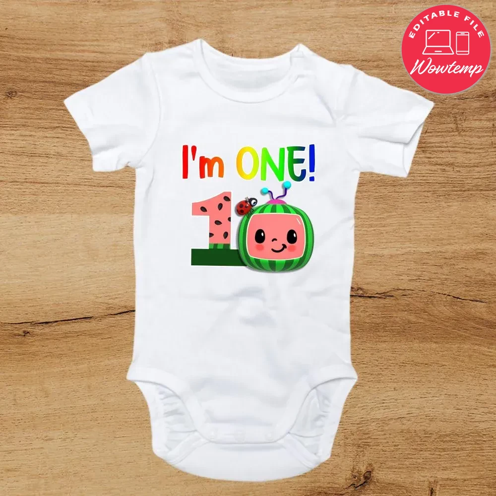 Cocomelon I'm ONE PNG file template | Wowtemp