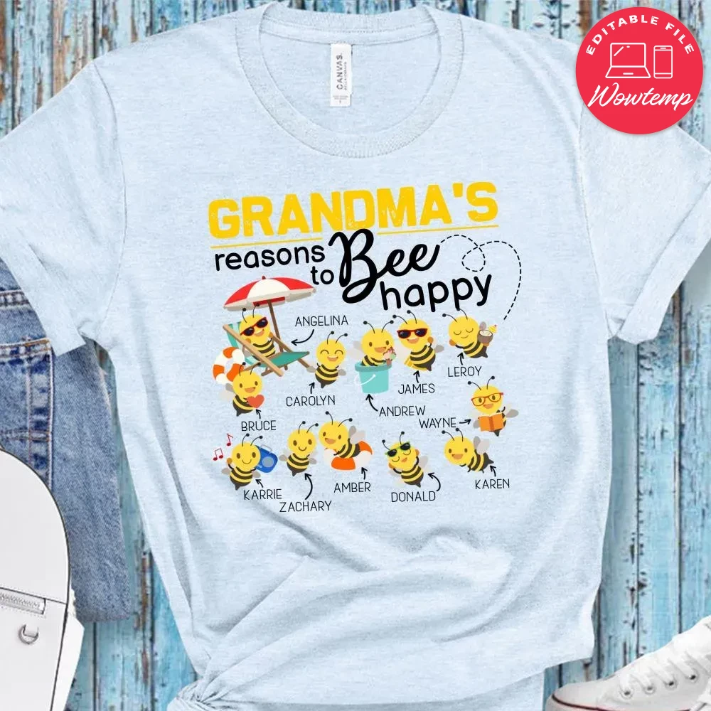 Grandma's reason to bee happy PNG file template | Wowtemp