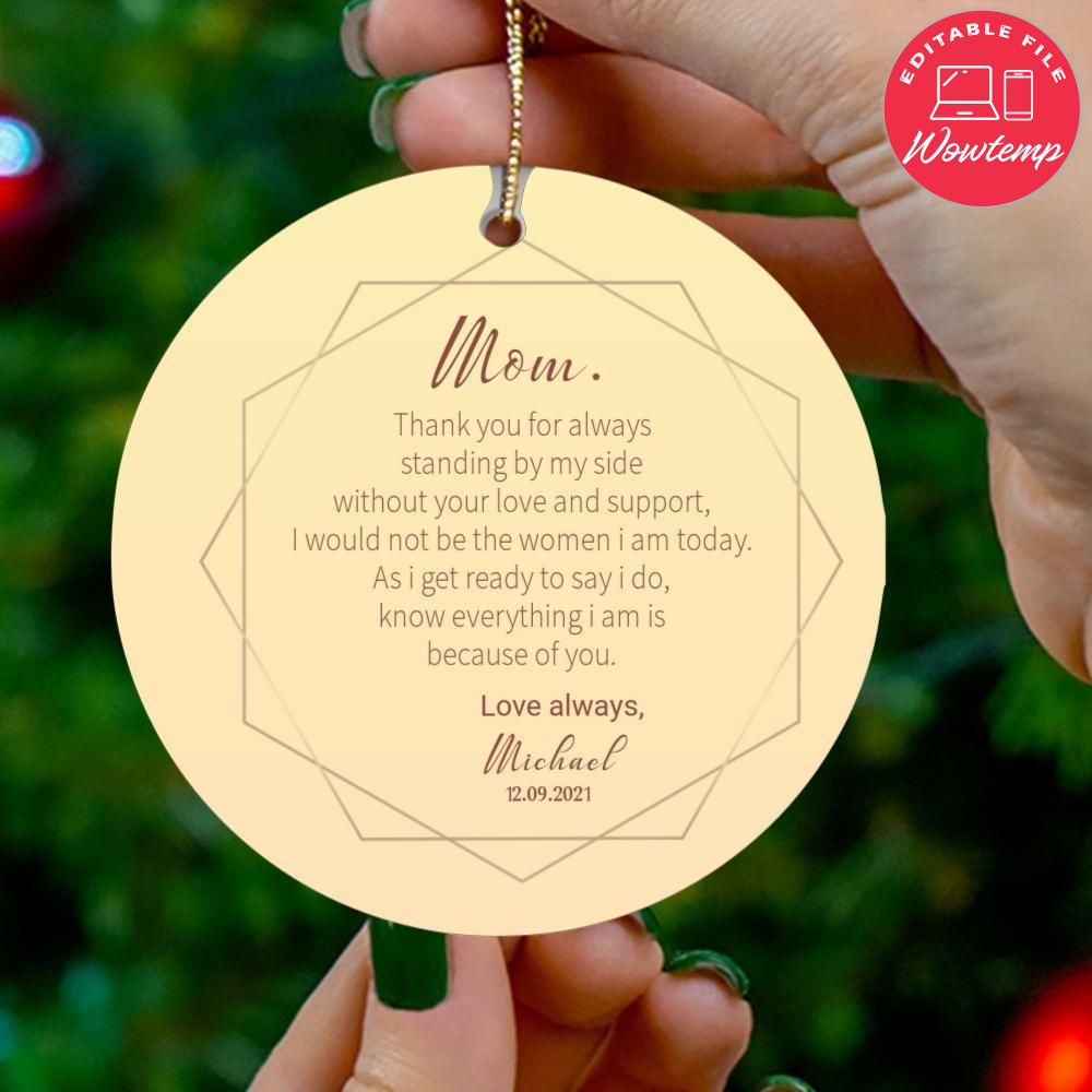 Mom Christmas Ornament Wedding Day Gift For Mom From Daughter Wowtemp mom-christmas-ornament-wedding-day-gift-for-mom-from-daughter-wowtemp