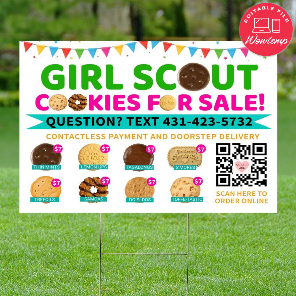 2021 LBB Girl Scout Cookie Yard Sign | Wowtemp