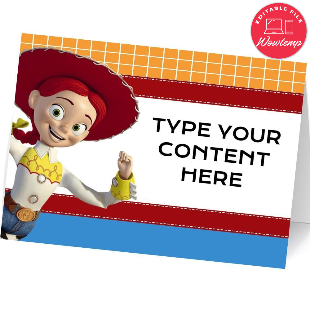 Jessie Toy Story Party Food Labels Printable DIY | Zingtemp