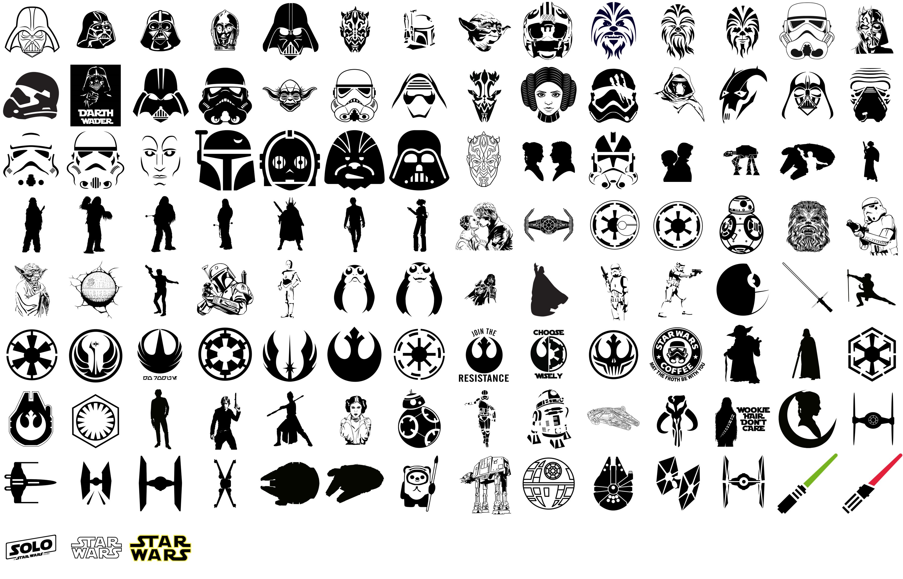 Star Wars Mega Bundle SVG File PNG File for Designer | Wowtemp