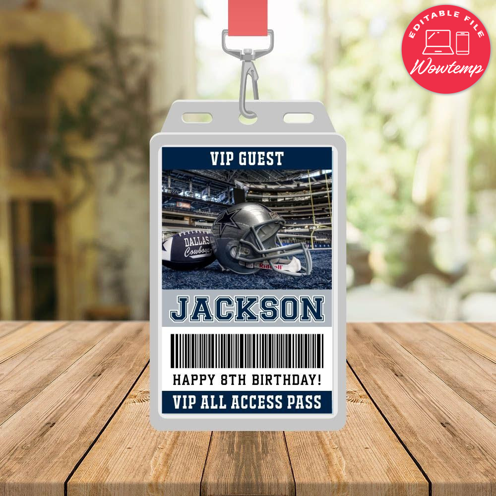 Dallas Cowboys Vip Pass Instant Download | Wowtemp