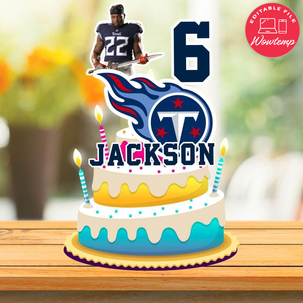 Printable Tennessee Titans Birthday Cake Topper Template DIY | Wowtemp