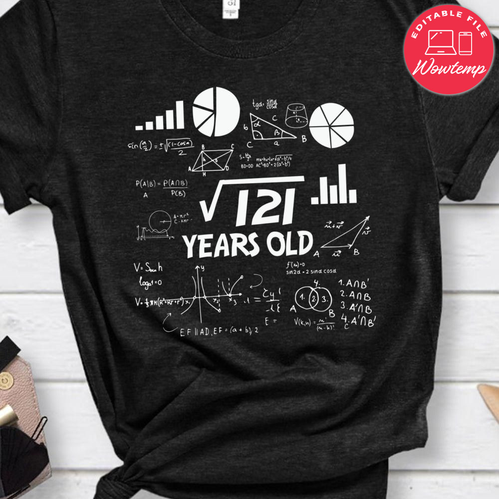 Square Root 121 11th Birthday Love Math Shirt | Wowtemp Square Root 121 11th Birthday Love Math Shirt | Wowtemp