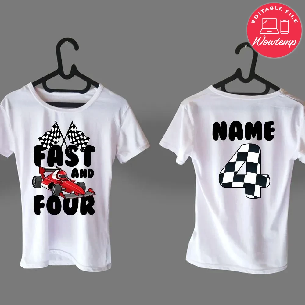 Fast and Four Birthday PNG file template | Wowtemp