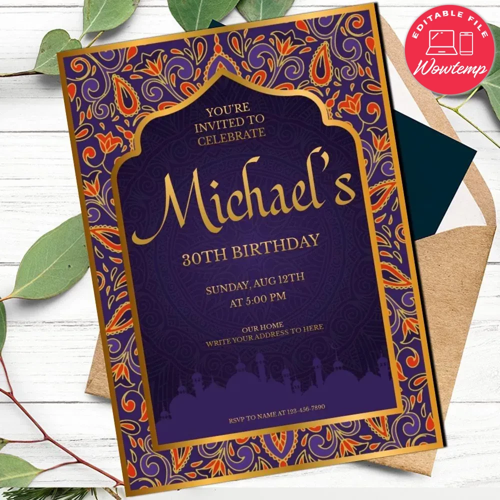 Bollywood Invitation Customizable Template | Wowtemp
